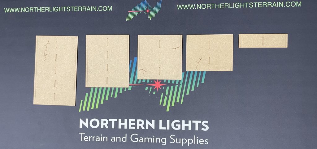 ROAD900 – 28mm scale modern road set – Northern Lights Terrain